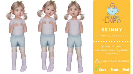 Second Life Marketplace - A Little Bit Loopy ~ Brinny Animated Pose Pack